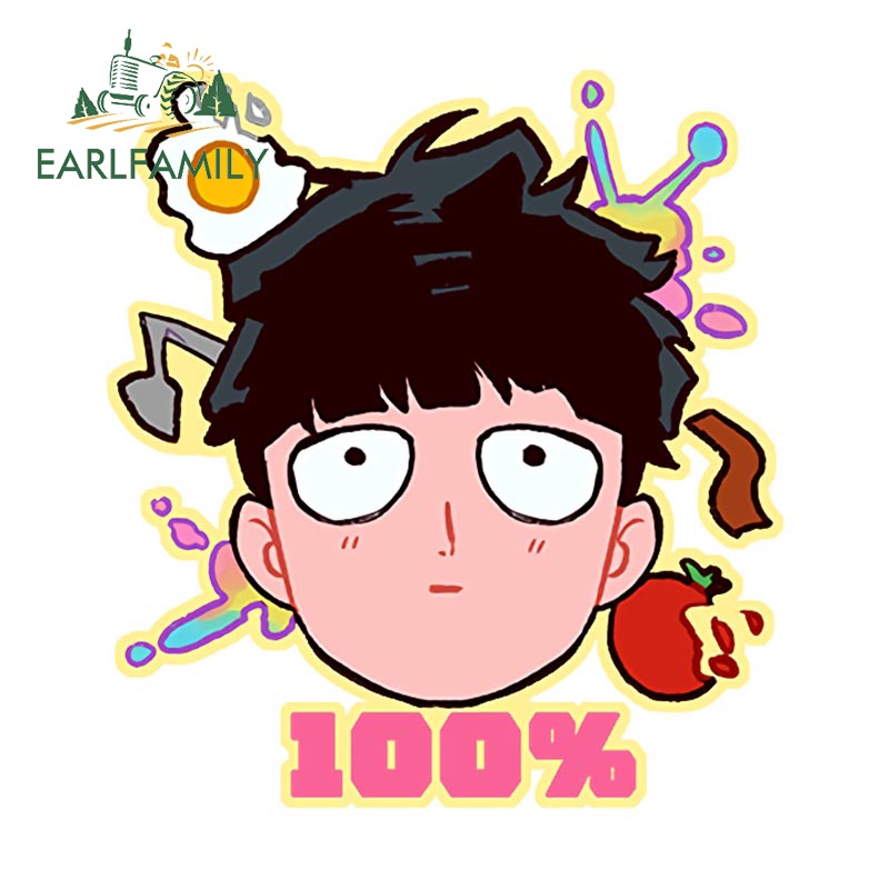 EARLFAMILY 13cm x 11.9cm Mob psycho 100 Car Stickers Refrigerator ...