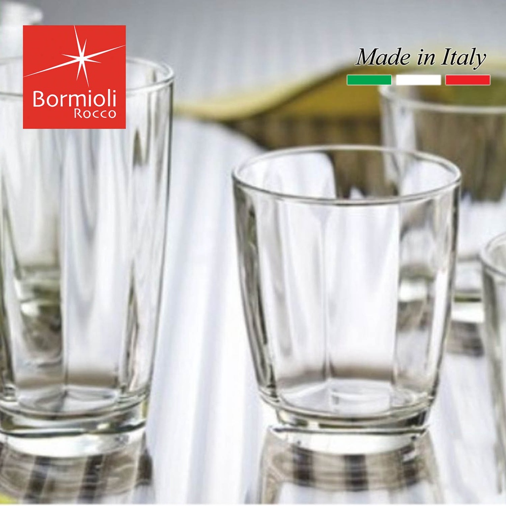 Bormioli Rocco 6pcs 13oz Pulsar DOF Clear Glass Tumbler Set YBOP059 ...