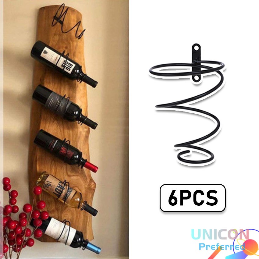 6pcs/Set Metal Wall Mounted Wine Bottle Racks for Bar Exhibition ...