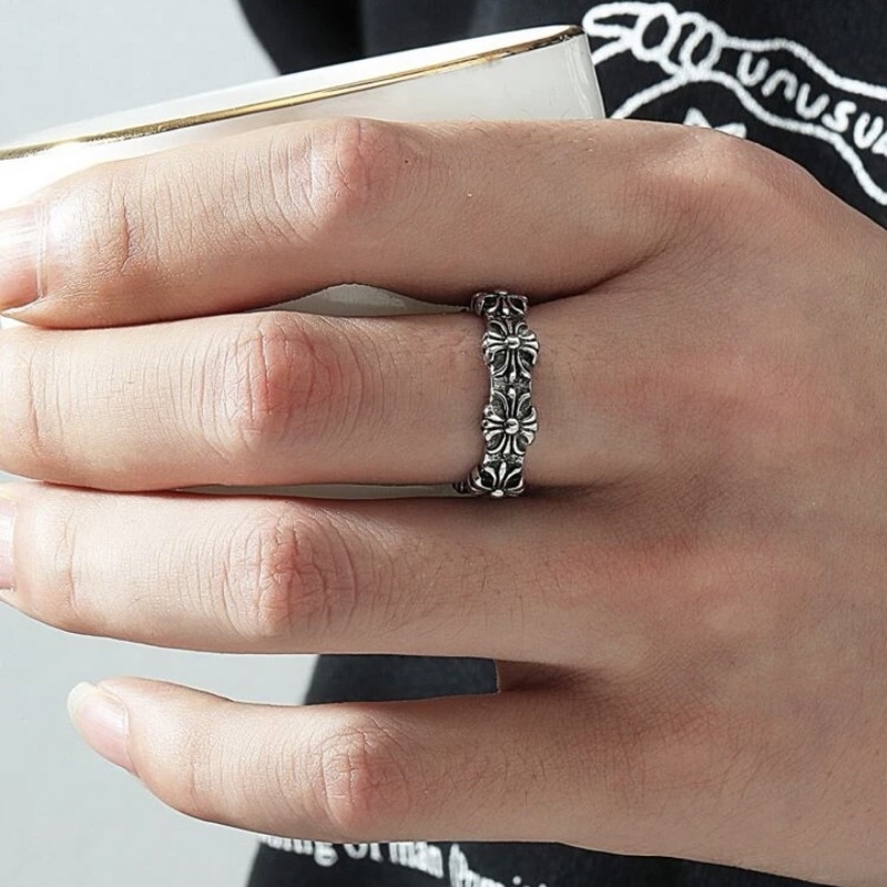 Fashion Men Ring Metal chrome hearts Wear Beautiful Women Cool UNISEX ...