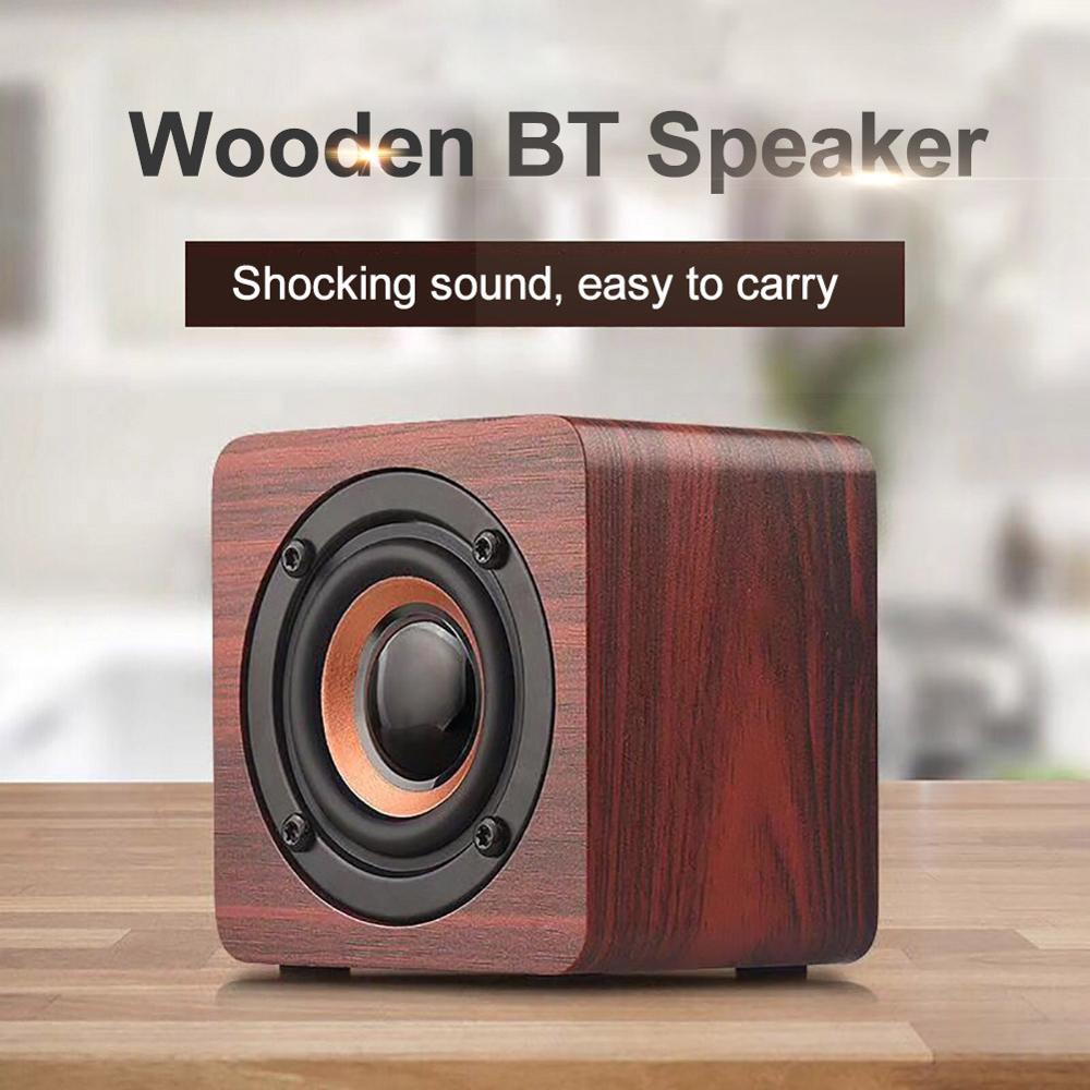 Wooden mini portable speakers with Bluetooth, mobile wireless subwoofer ...