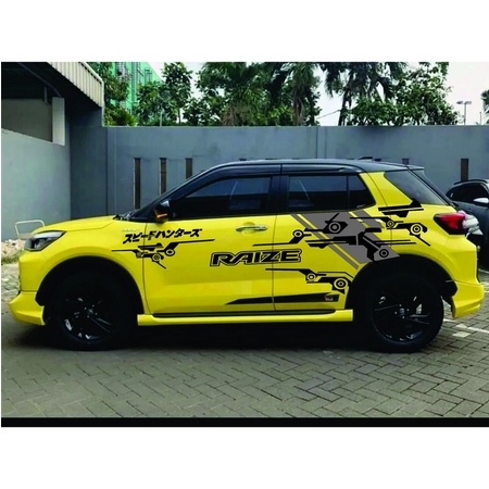 0424 Car Cutting Sticker Raize Striping Car Side Body Toyota Raize ...