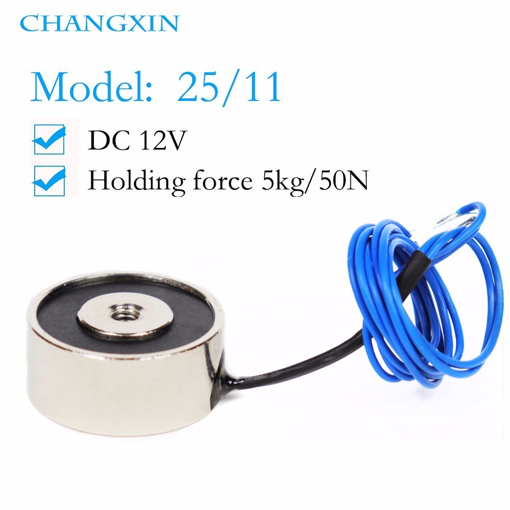 25*11mm Suction 5kg Mini Electromagnet Solenoid DC 12v Electromagnet 12 ...