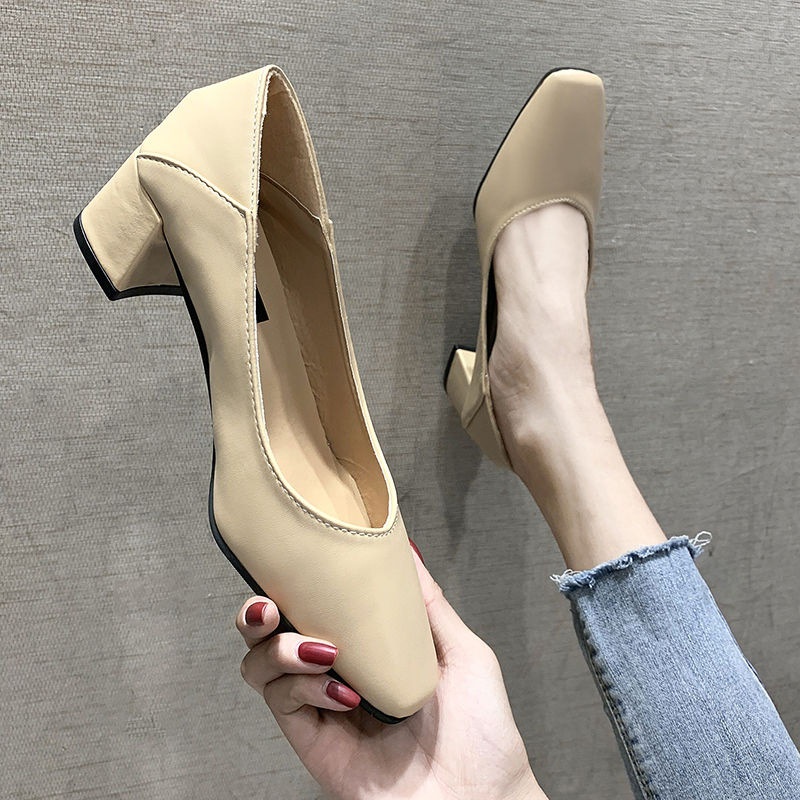 TOP WOMEN PH Korean Style Mid-Heel Block heels shoes for women Non-Slip ...