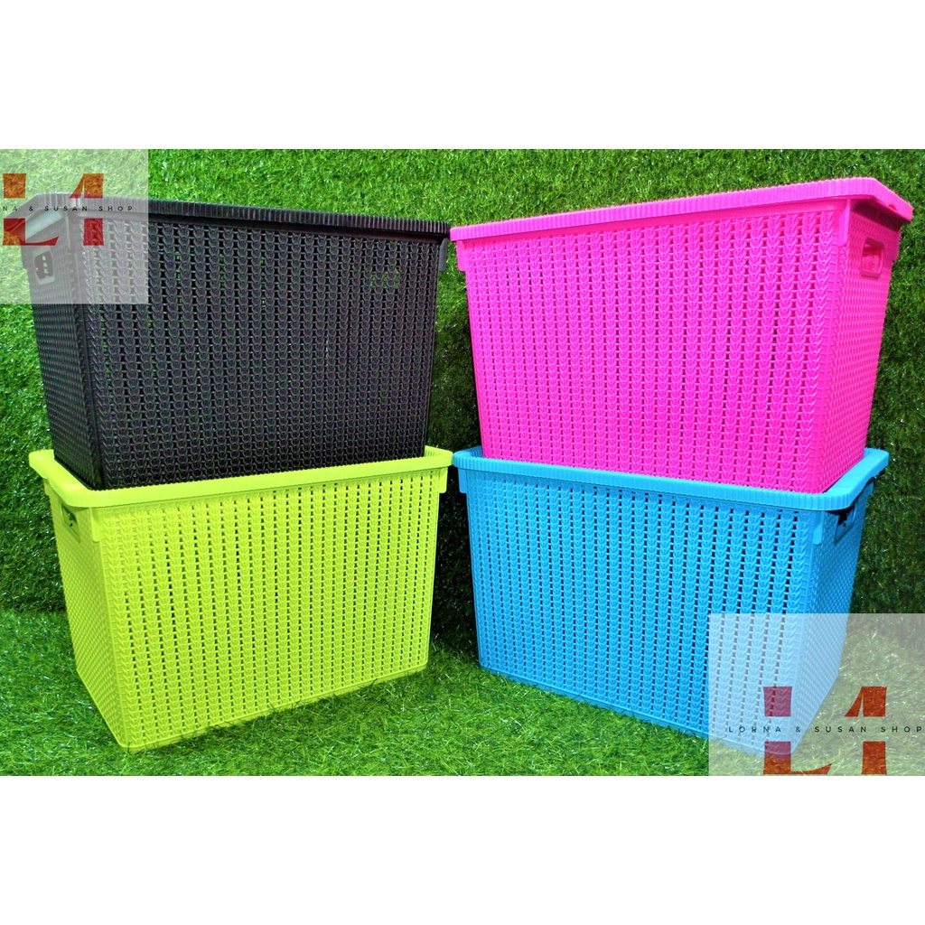 #1155 Multipurpose Storage box Knitted/Rattan Style (4 Available Colors ...