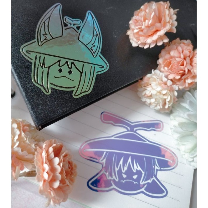 Genshin Impact Character Aranara Holographic Vinyl Stickers Aquaflask ...