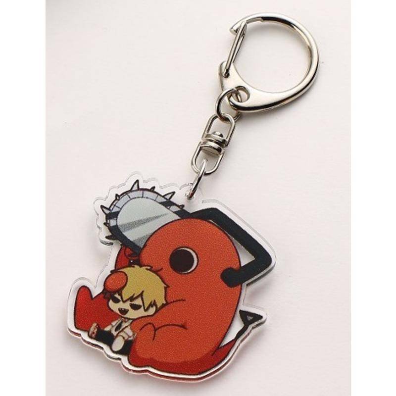 7 Styles Chainsaw Man Key Chain Ring Cute Anime Keyring Accessories ...