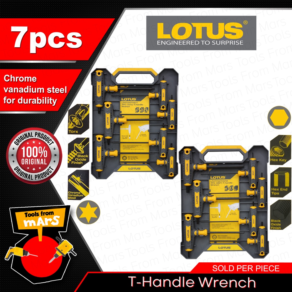 LOTUS T-Handle Wrench Set 7PCS MET | 7PCS TORX T-Handle Allen Wrench ...