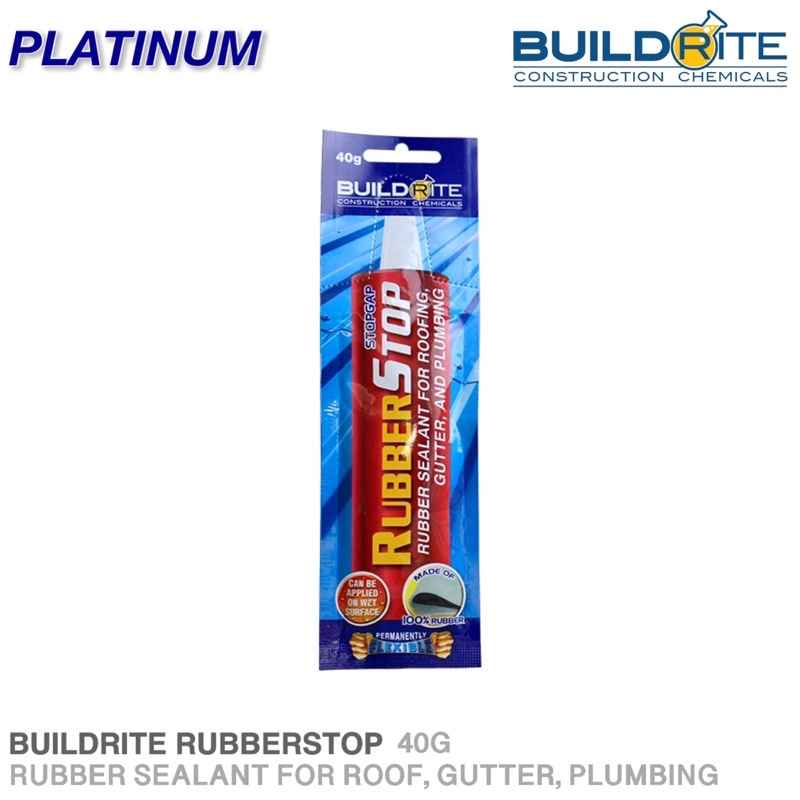 40g | Buildrite RubberStop | Rubber Sealant for Roofing, Gutter ...