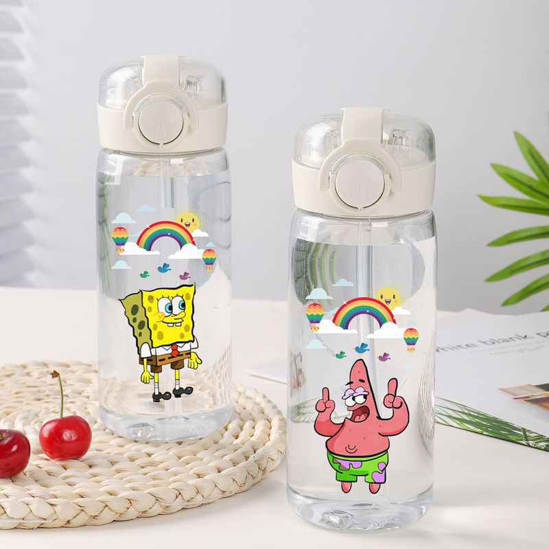 Cartoon Straw Type Plastic Cup Spongebob Squarepants Pie Daxing Cute ...