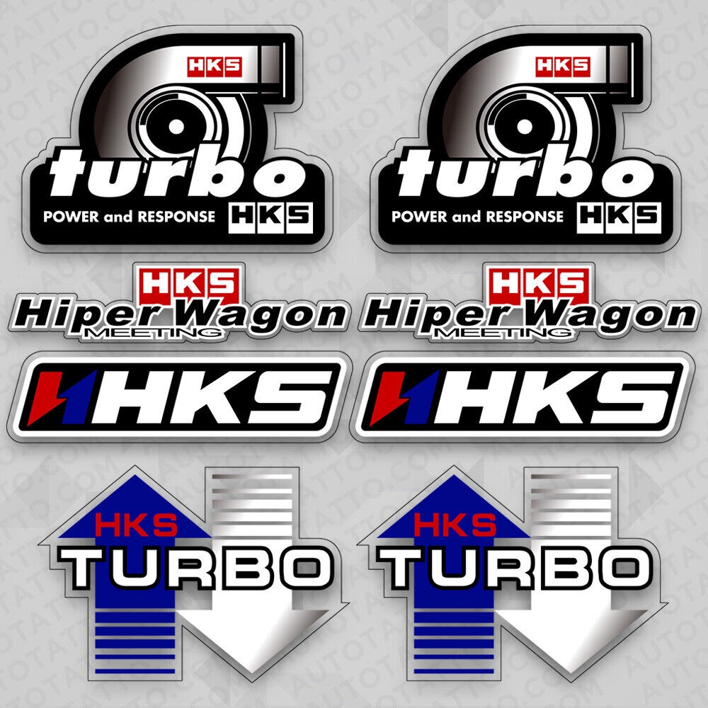 HKS Turbo Hiper Wagon Racing Car Sport Sticker Vinyl Decal Stripes Logo ...