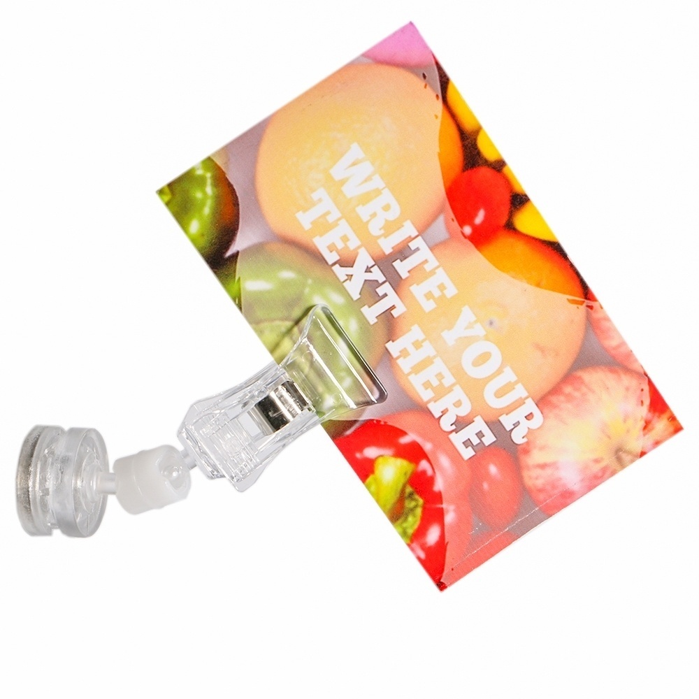 Pop Plastic Advertising Clips Magnetic Label Holder Shelf Mounted Sign ...