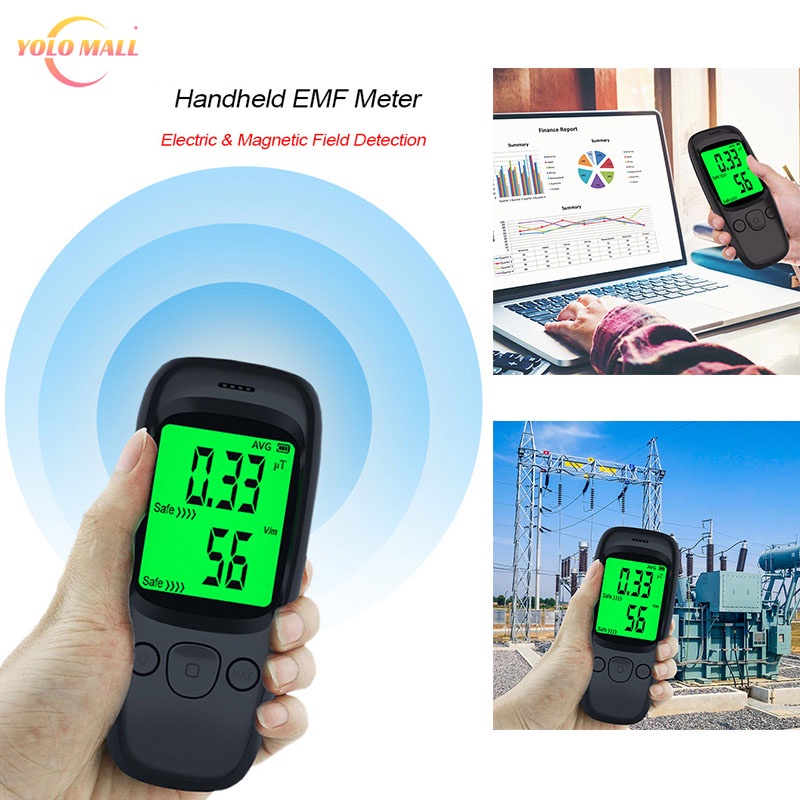 YOLO MALL Electromagnetic Radiation Detector Electric Field Tester ...