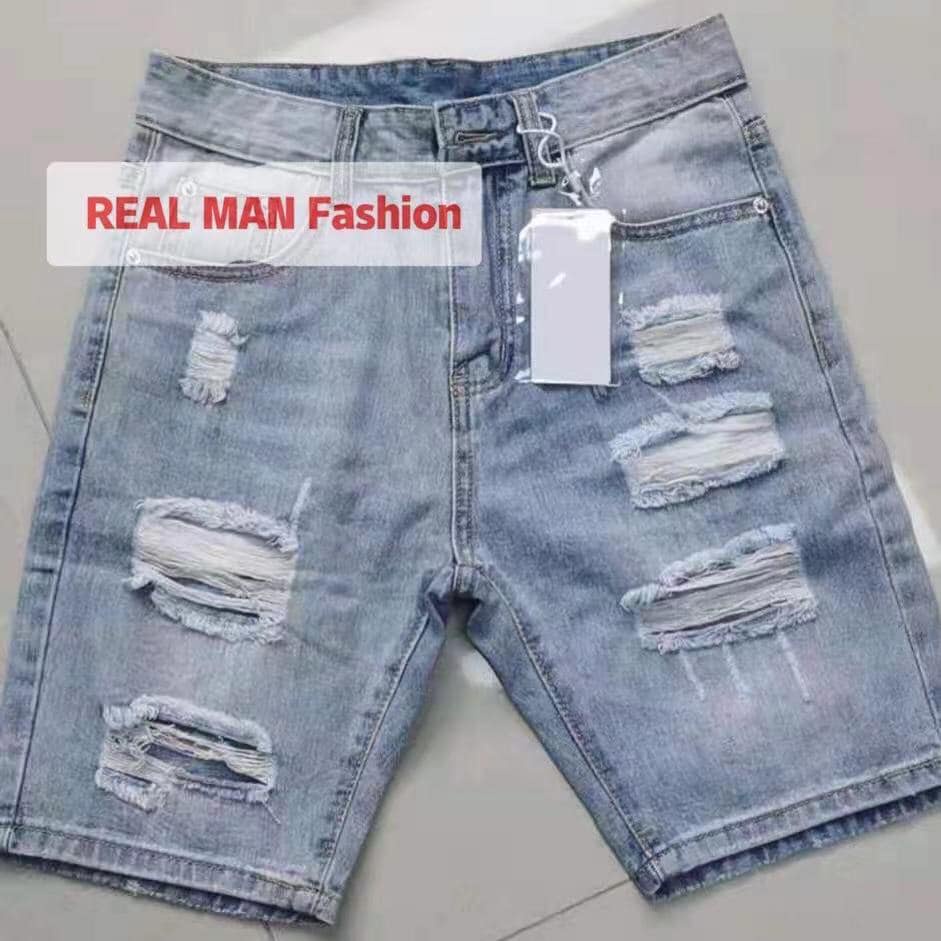 New Denim Tattered Short Men Perfectly Fit for OOTD | Shopee Philippines