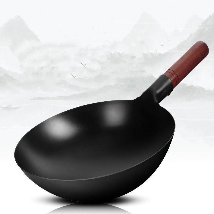 Fudong Iron Pot No Coating Hand Forged Forging Non-Sticky Pan Stove ...