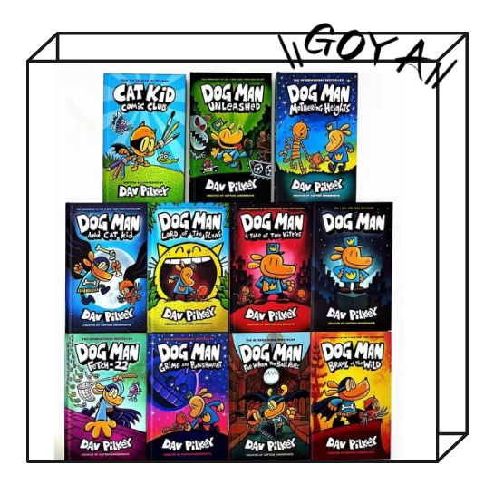 Dog man comic book Hardbound Books set of 17 by Dav Pilkey（Hardcover ...