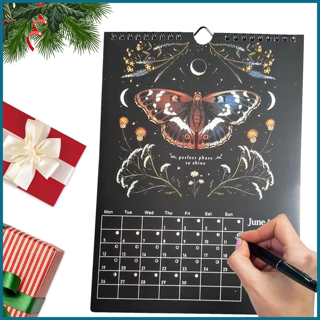 Lunar Calendar 2023 Hanging Dark Forest Lunar Calendar with 12 Colorful ...