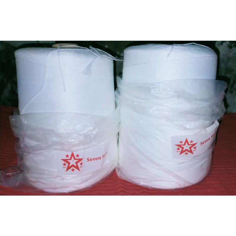 6 PLY 1KG WHITE SEVEN STARS SINULID / SACK THREAD / BAG CLOSER THREAD ...