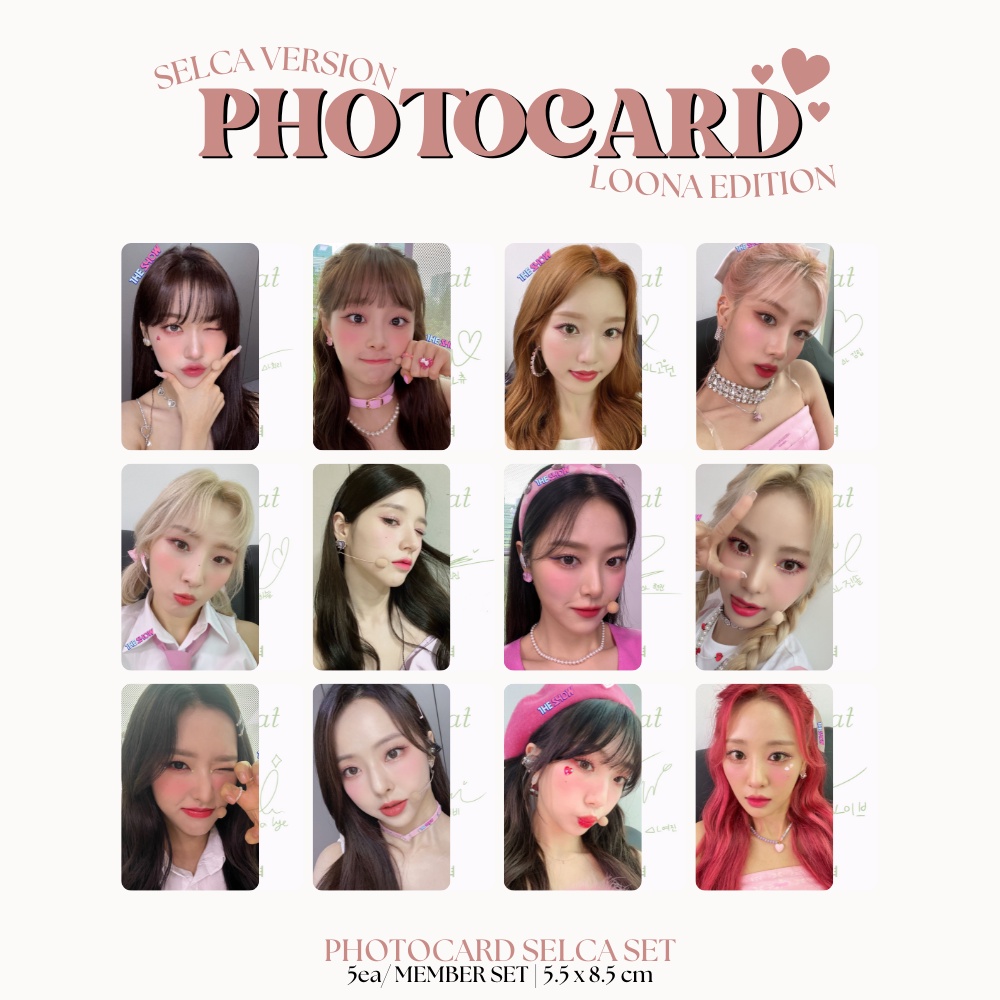 PHOTOCARD LOONA SELCA FLIP THAT 2 SIDES (CONTENTS 5 PCS + 2 SIDED ...