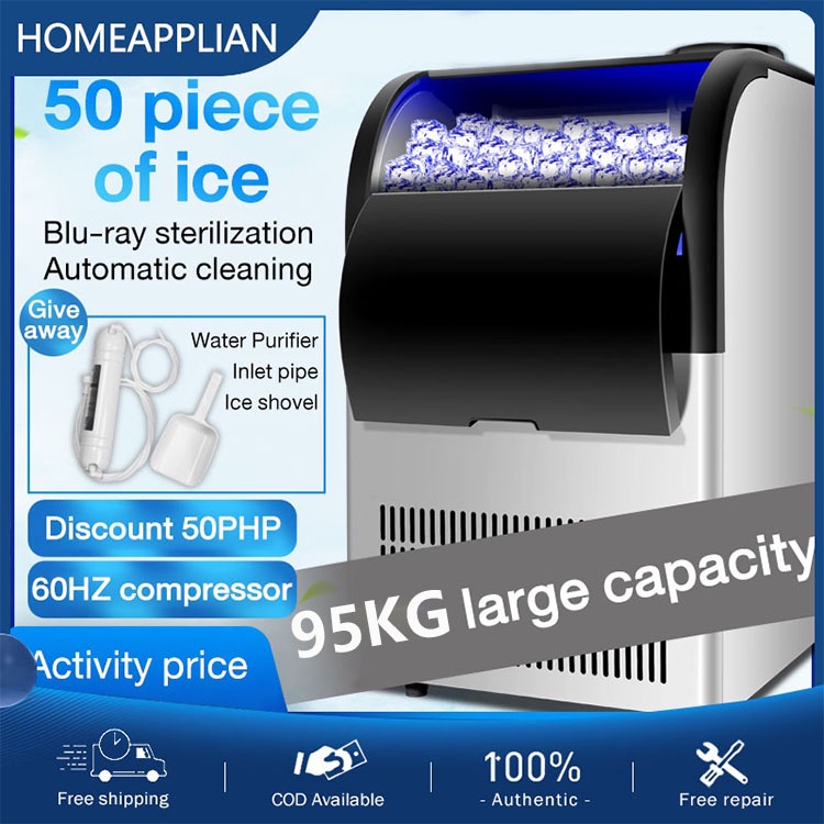 95KG large-scale commercial full-automatic multi-purpose ice maker for ...