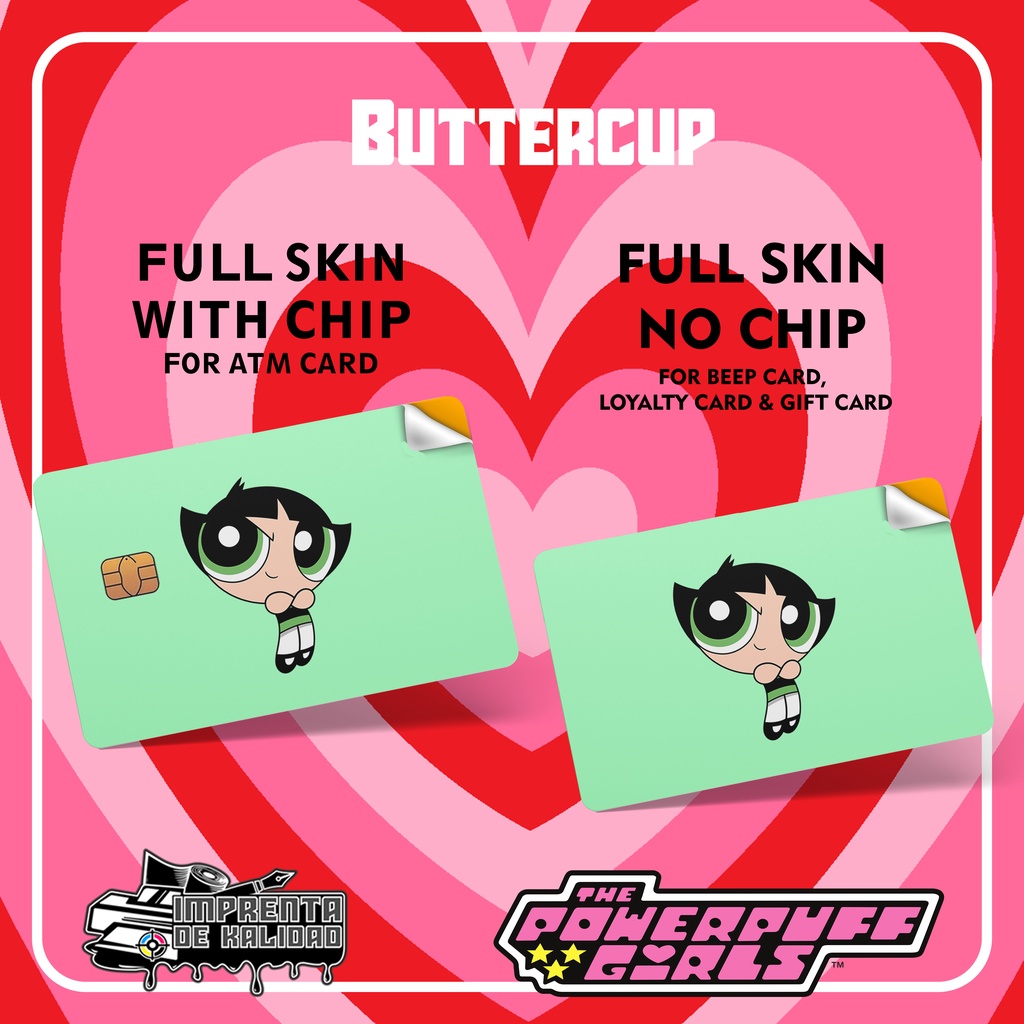 The Powerpuff Girls/Anime Skin Card Sticker Vinyl Debit/ATM/beep card ...