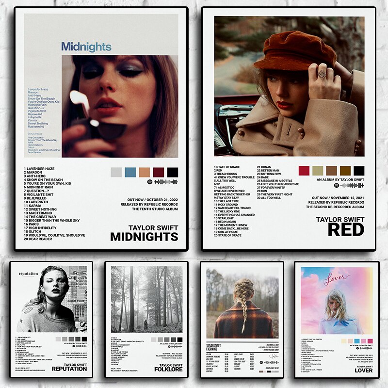 Music Album Star Hot Midnights Print Poster Hip Hop Rap Posters Canvas ...