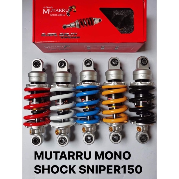 Mutarru Monoshock Mono shock Absorber Sniper150 Black red white blue ...