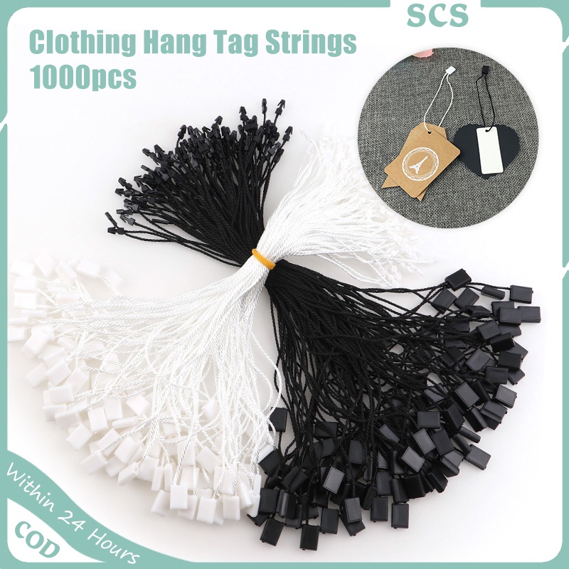 7 Inch 1000Pcs White Hang Tag String Snap Lock Pin Loop Fastener Hook ...