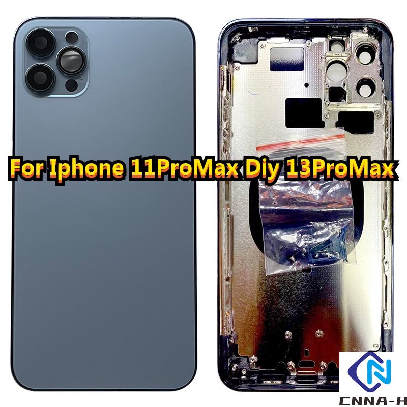 For Iphone 11ProMax Like 13ProMax DIY Back Housing 11 Pro Max to 13 PM Middle Chassis Frame ...