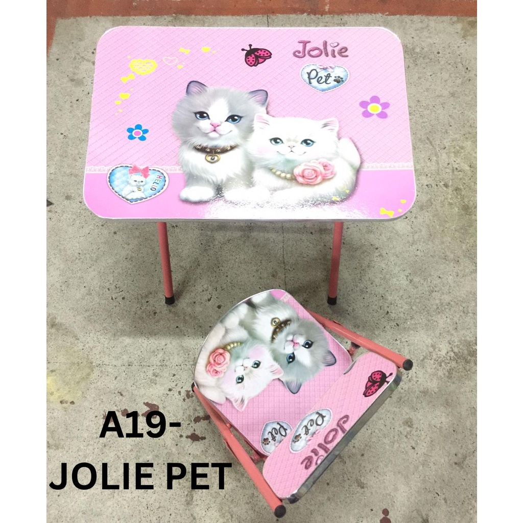 Children's Small Table Set cartoon table with chair comfy for Toddlers ...