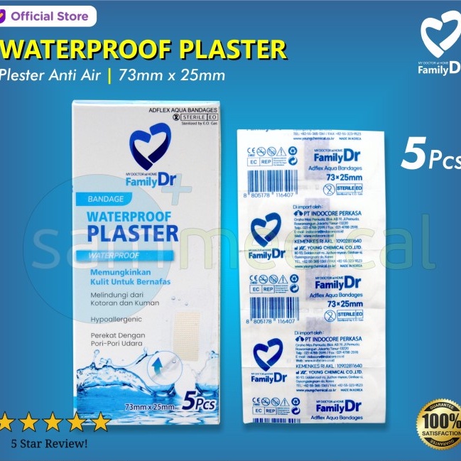 Family Dr Adflex Waterproof Plaster or Waterproof Plaster 73x25mm ...