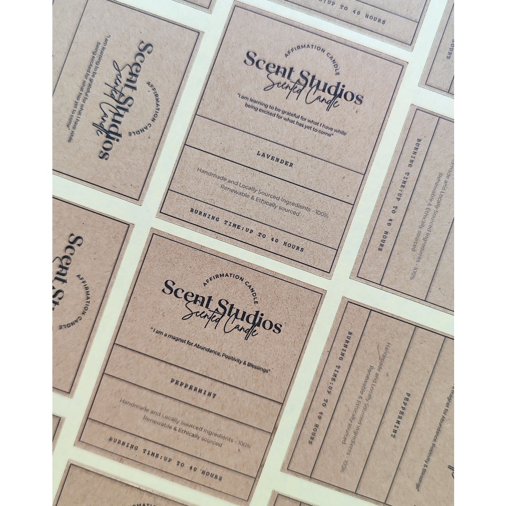Customized Kraft Sticker Paper Label | Shopee Philippines