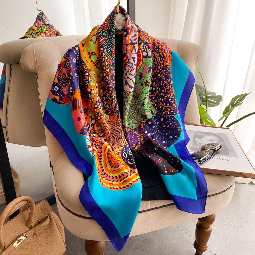 Parsimonious 110x110cm (43 inch) Square Scarf Foulard Printing Shawl ...