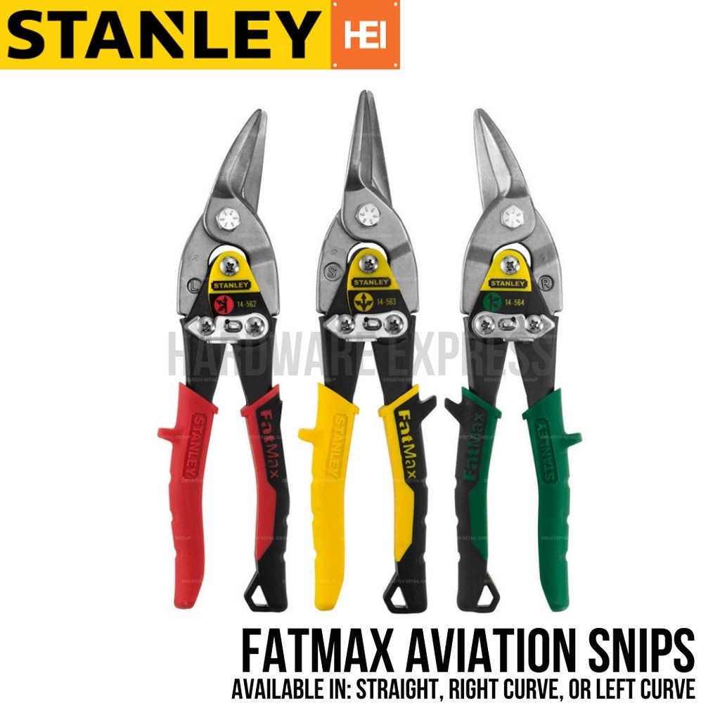 STANLEY Aviation Snips FATMAX Straight 14-563 / Left 14-562 / Right 14 ...