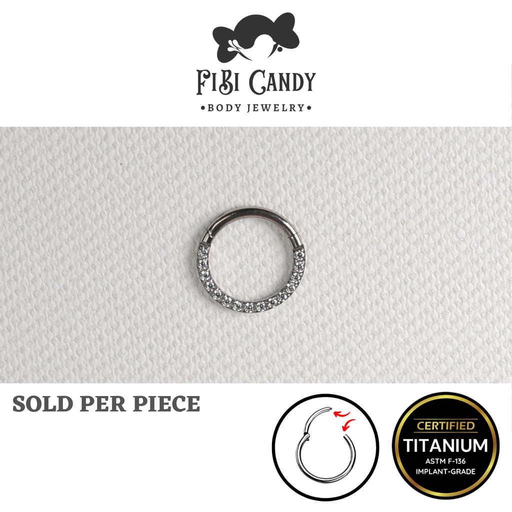 FiBiCandy 16G ASTM F136 Implant Grade Titanium Front Facing Design ...