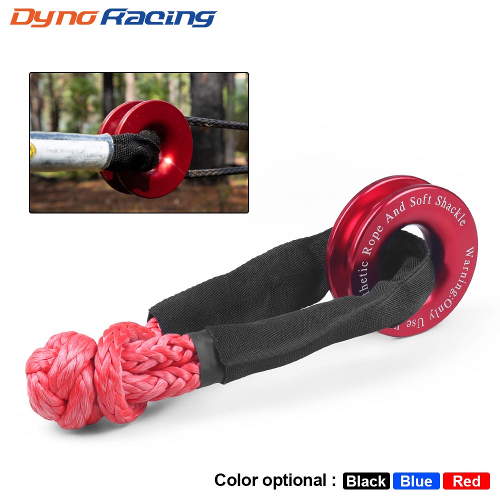41000lbs Winch Rope Synthetic Soft Shackle+ Winch Snatch Recovery Ring ...