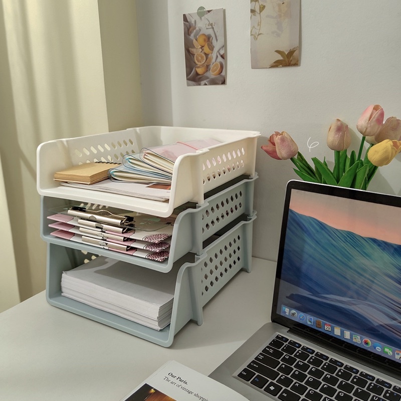 Paper Tray A4 Size Shelf Can Be Placed Together. | Shopee Philippines