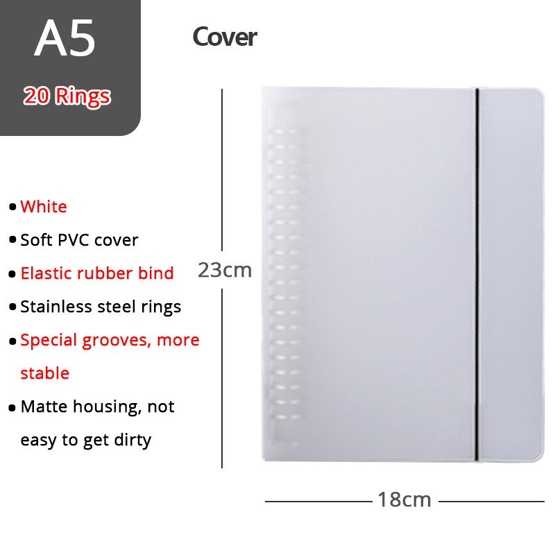 Oumi Notebook A5/B5/A4 Loose Leaf Refill Papers Notepads Binder Coil Refillable Notebooks ...