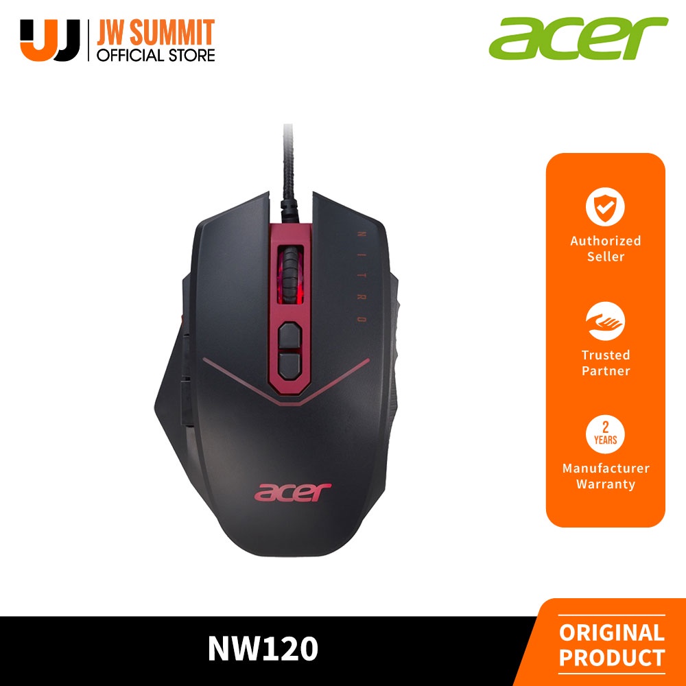 Acer Nitro 4200 DPI Lightweight Wired Gaming Mouse (NMW120) | Shopee ...