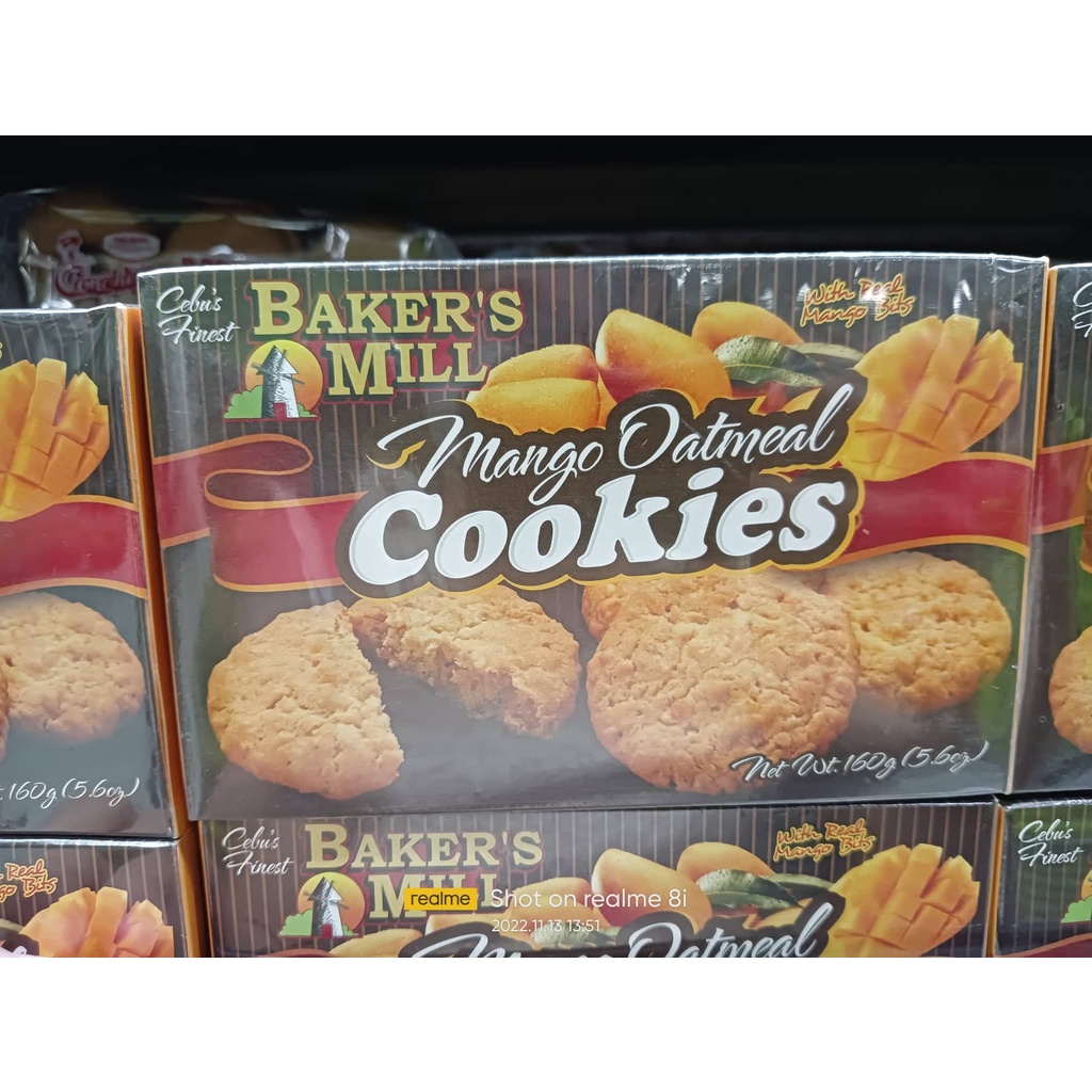 Cebu BAKERS MILL MANGO OATMEAL COOCKIES (with real mango BITS) in 160 ...