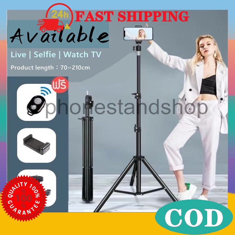210CM Tripod For Phone Stand Camera Stand Lightweight Video Camera Tripod With Remote ...