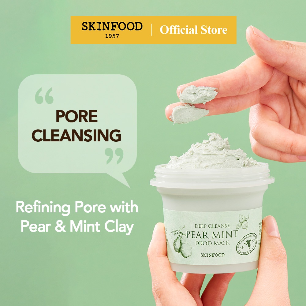 [SKINFOOD Official] Pear Mint Food Mask 120g / Deep Pore Cleansing ...