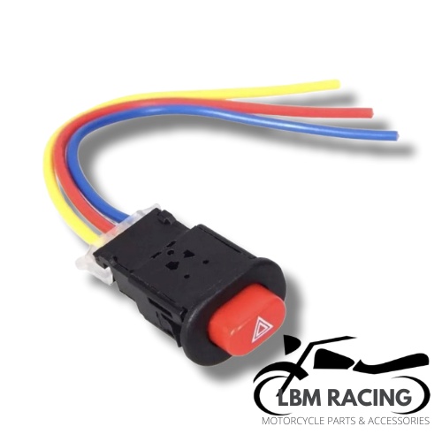 LBM RACING MOTORCYCLE UNIVERSAL HAZARD SWITCH WITH WIRE | Shopee ...