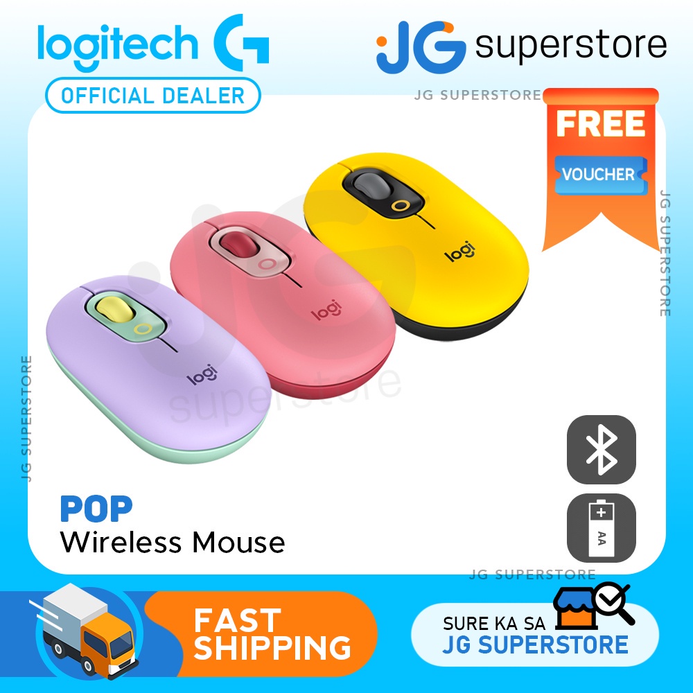 【Hot sale】Logitech Pop Cute & Colorful Wireless Mouse With Custom Emoji ...