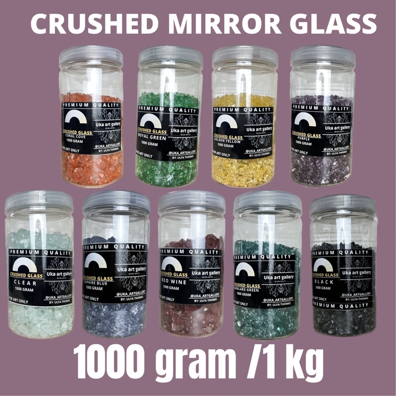 Uka ART GALLERY GLASS CHIPS GLASS NOT SHARP FOR ART 1000 grams 1 kg ...