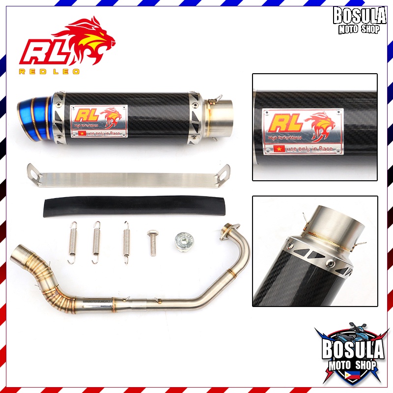 Red Leo Exhaust Pipe Sniper150 V1 V2 LC135 38-38-60 Carbon Full Set ...