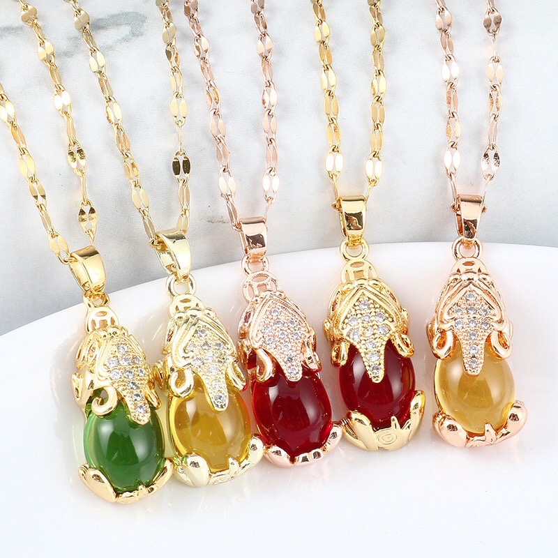 24k Gold Plated Piyao Lucky Money Catcher Necklace Feng Shui PiXiu ...