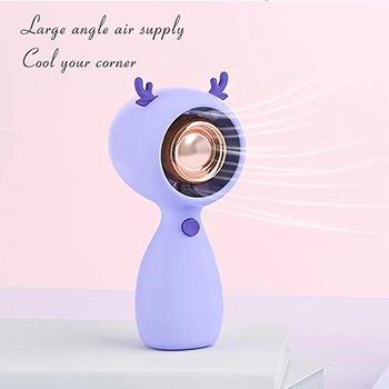 Deer Mini Fan Pastel Color Hand-Held Rechargrable Mini Fan | Shopee ...
