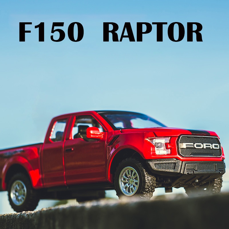 New 1:32 Ford Raptor F150 Big Wheel Alloy Diecast Car Model With With ...