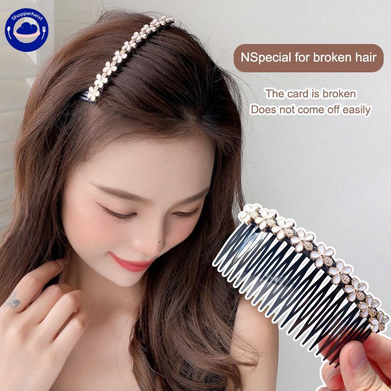 Children Pearl Super Large Hair Comb Bangs Comb Broken Hair Finishing ...